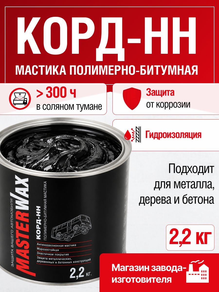 Мастика антикоррозийная корд MasterWax, ж/б 2,2 кг
