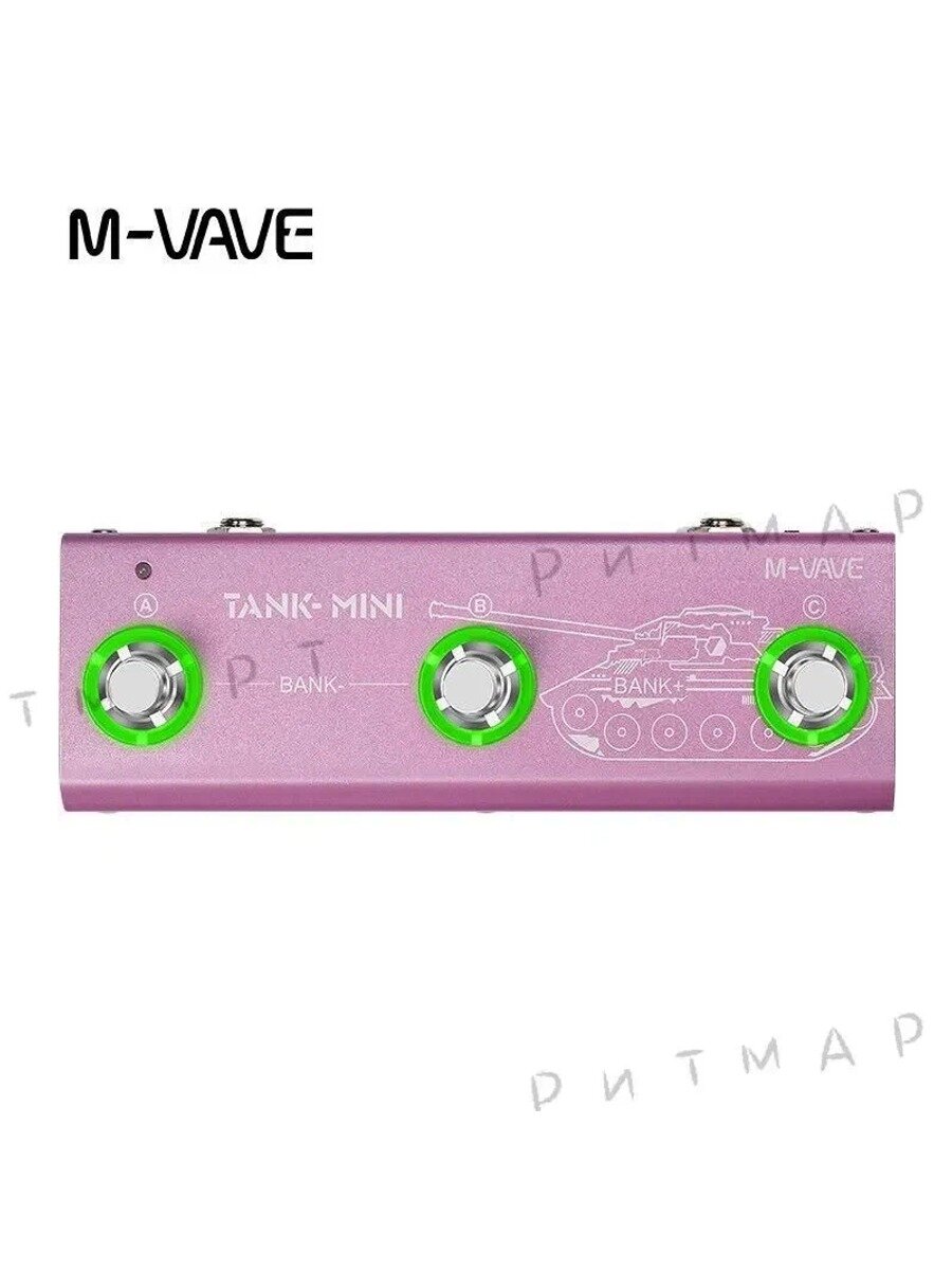 M-VAVE TANK MINI педаль гитарного усилителя, Цвет светло-розовый