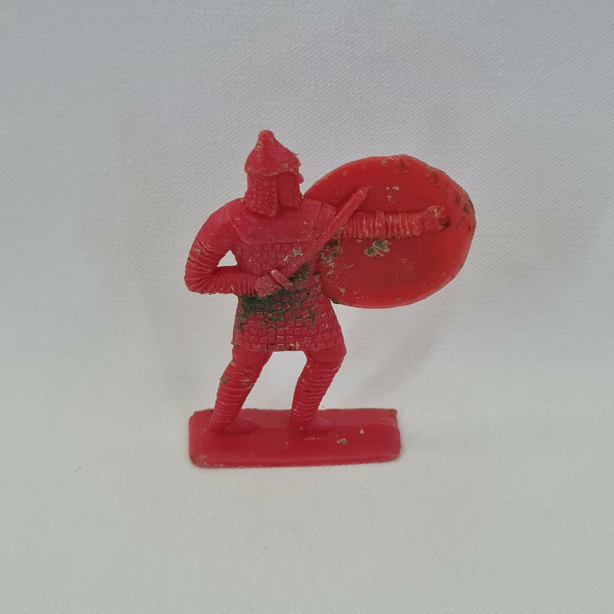 Фигурка винтажная, СССР. Всадник на лошади с копьем на подставке