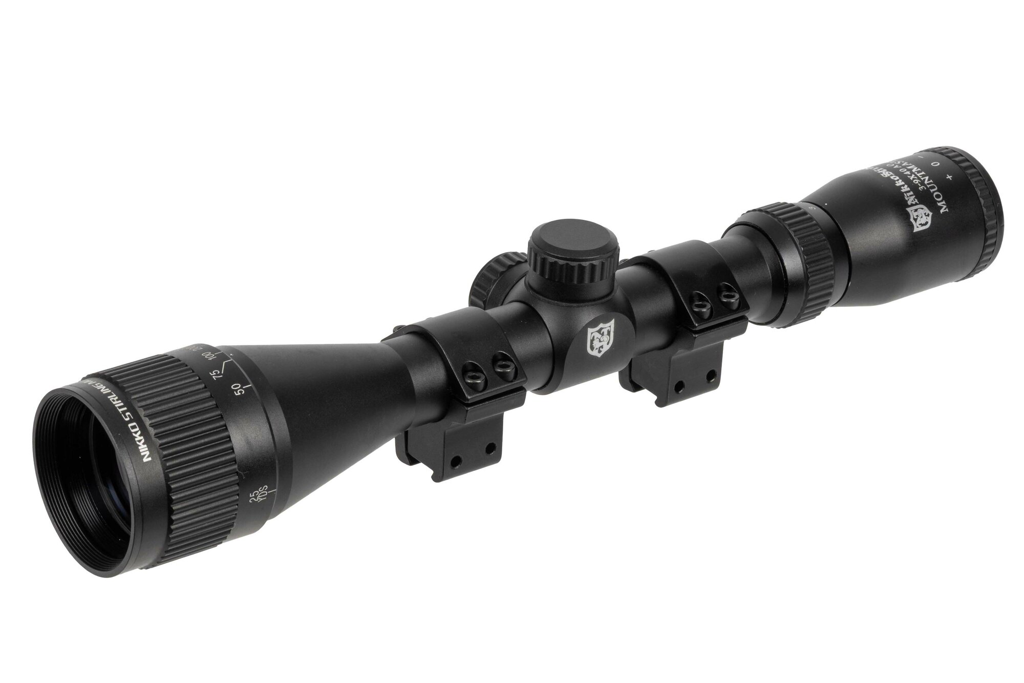 Прицел Nikko Stirling серии MOUNTMASTER 3-9x40, Half MD, без подсветки, АО, 2 кольца на 11мм (25 шт./уп.)