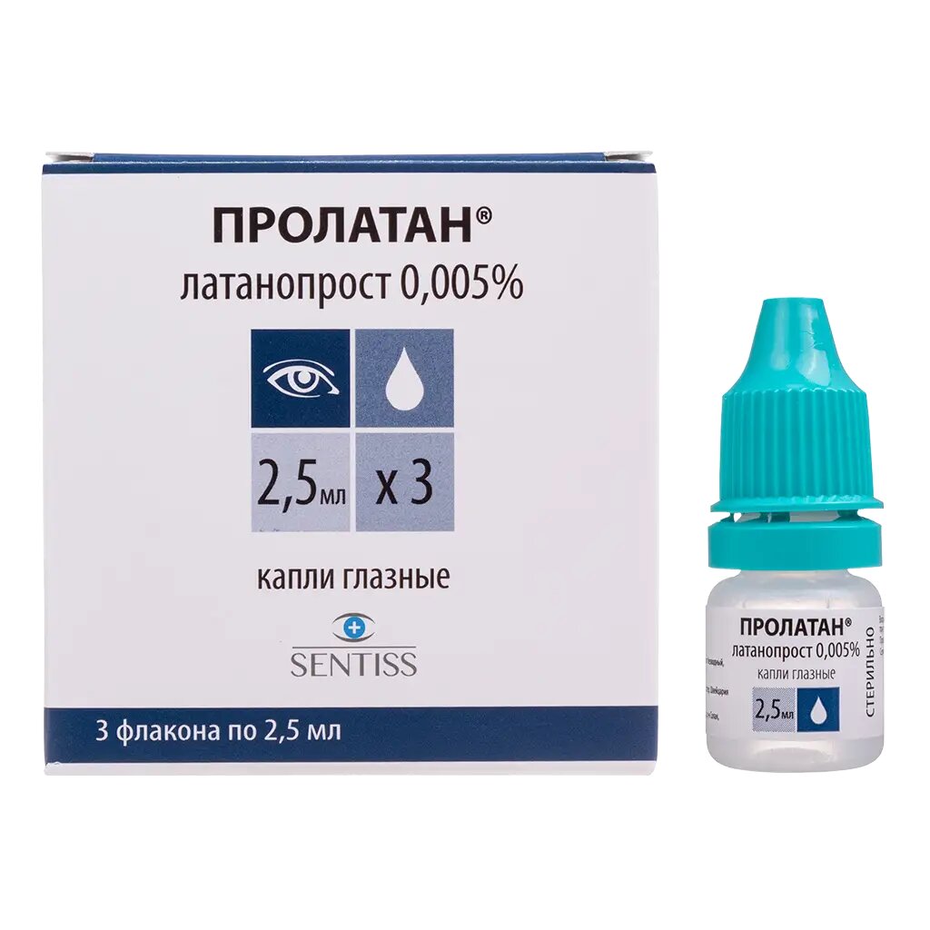 Пролатан капли глазные 0,005 % 2,5 мл фл 3 шт