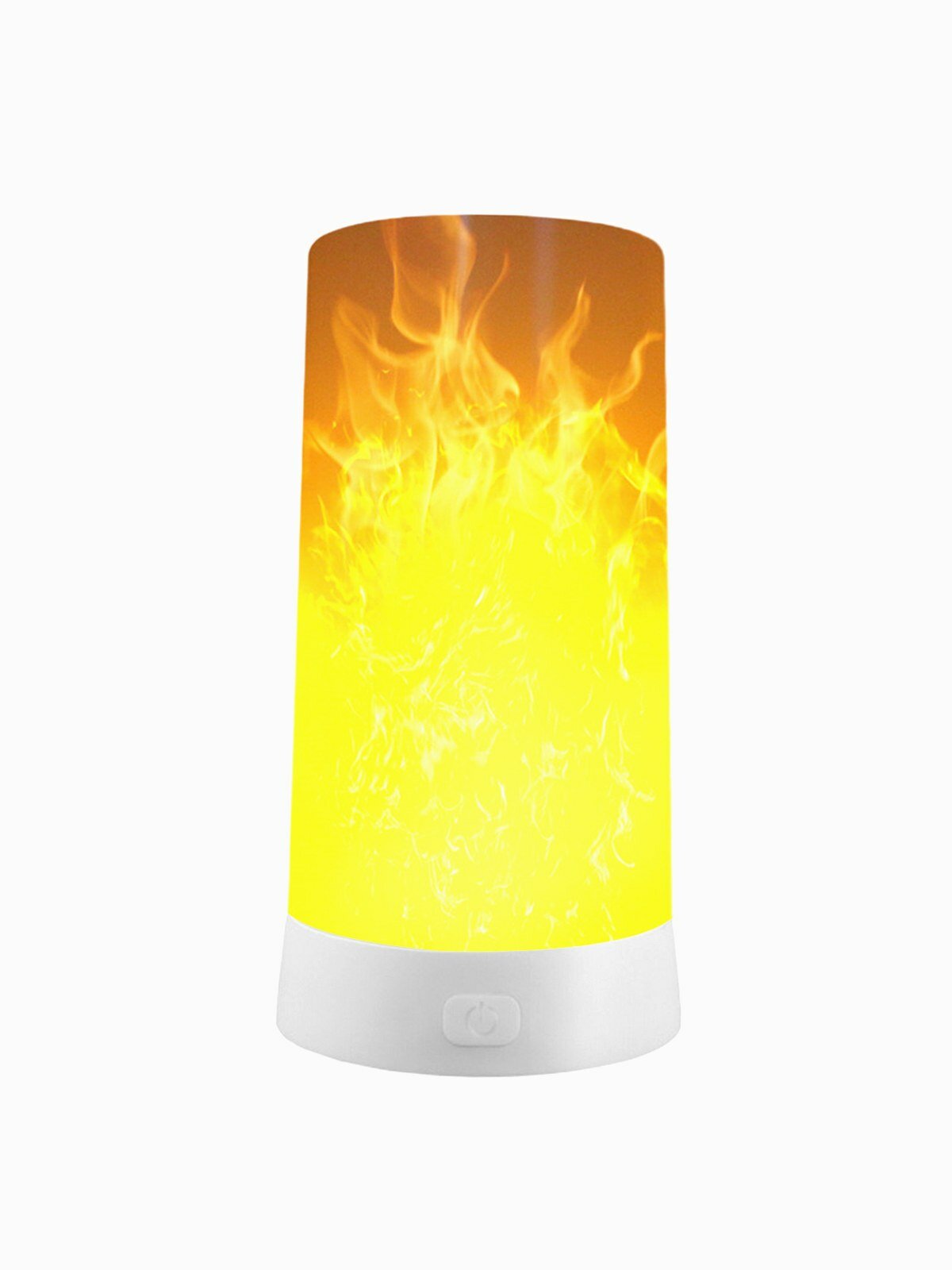 Светодиодная Лампа С Мерцающим Пламенем, Перезаряжаемая через USB, Имитирующая Горение Лампа С Эффектом Огня
