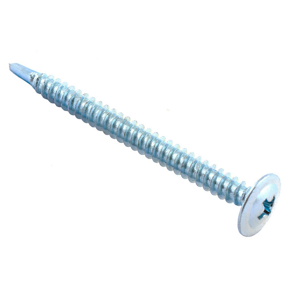 Саморезы для тонких пластин с буром 4,2x50 белый цинк (6 шт)