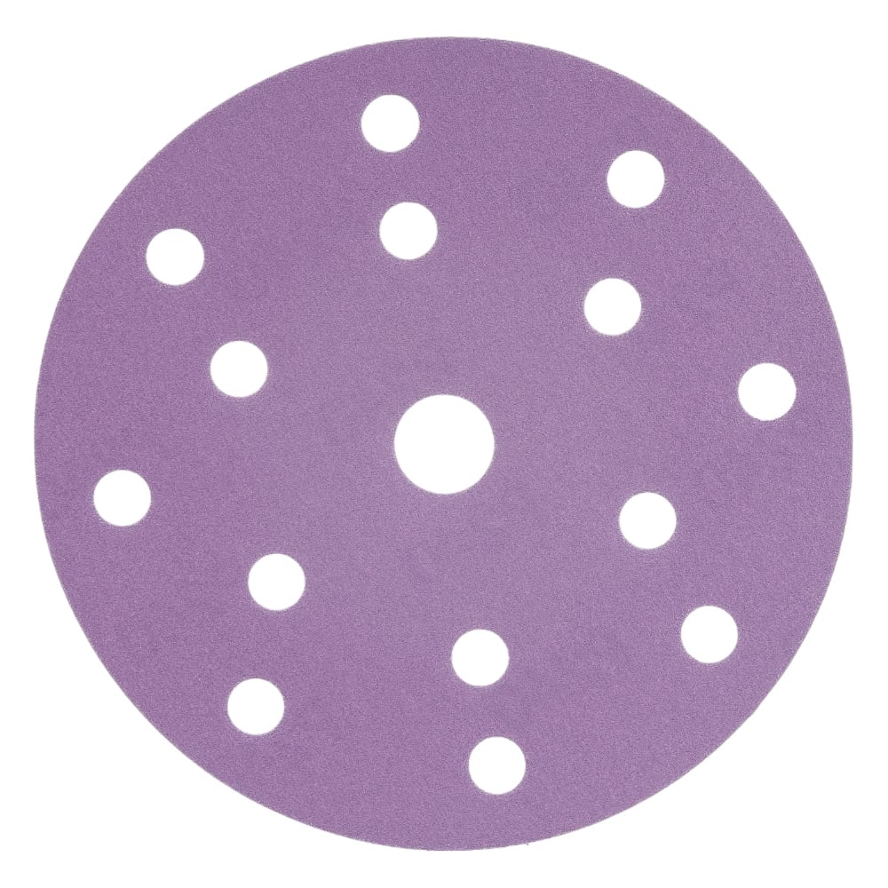 Круг шлифовальный Purple PP627 (150 мм; 15 отверстий; Р240; 100 шт) Hanko PP627.150.15.0240