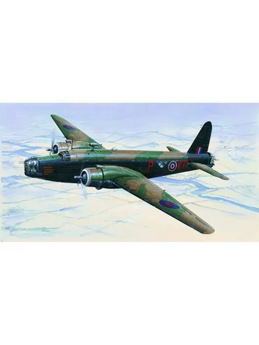Сборная модель самолёта Веллингтон Mk. III масштаб 1/48 для сборки и покраски