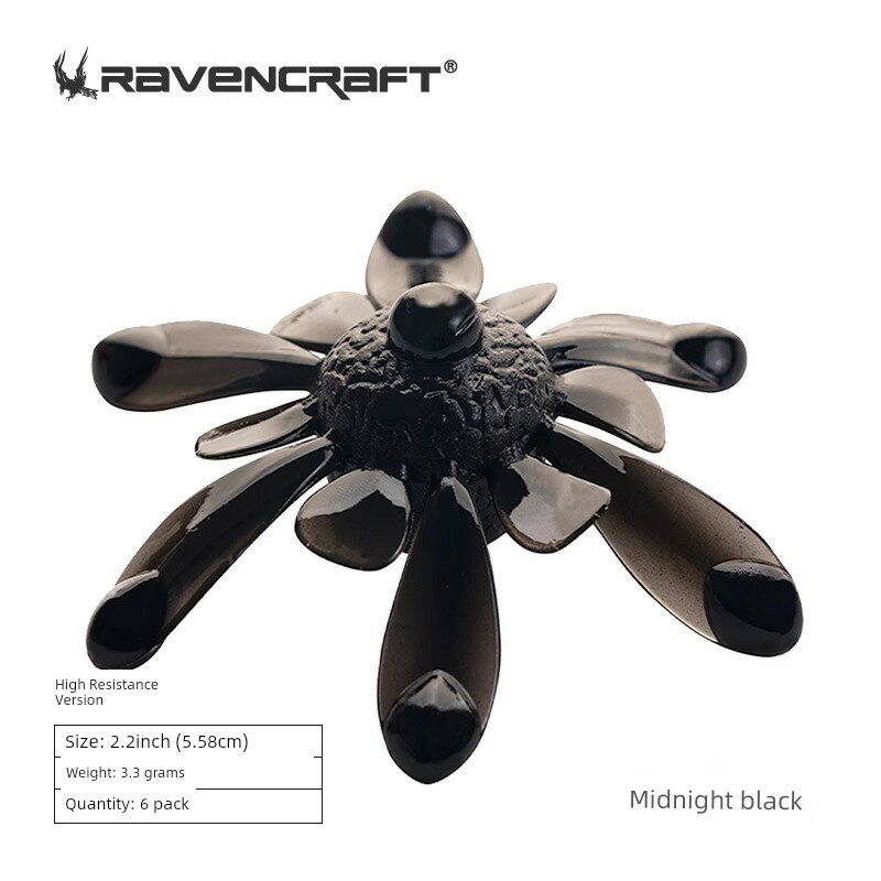 Ravencraft Высокое сопротивление без свинца мягкая приманка для ловли щуки, цвет полуночный черный, упаковка 10г