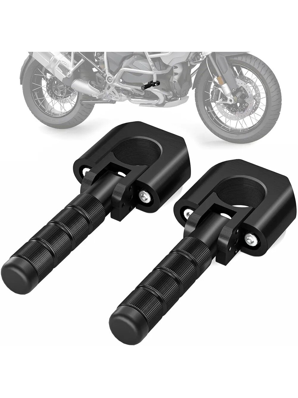 Выносные подножки на дуги мотоцикла 22-32 мм складные CNC для турэндуро ADV CFMOTO 450MT 800MT BMW GS Tenere 700