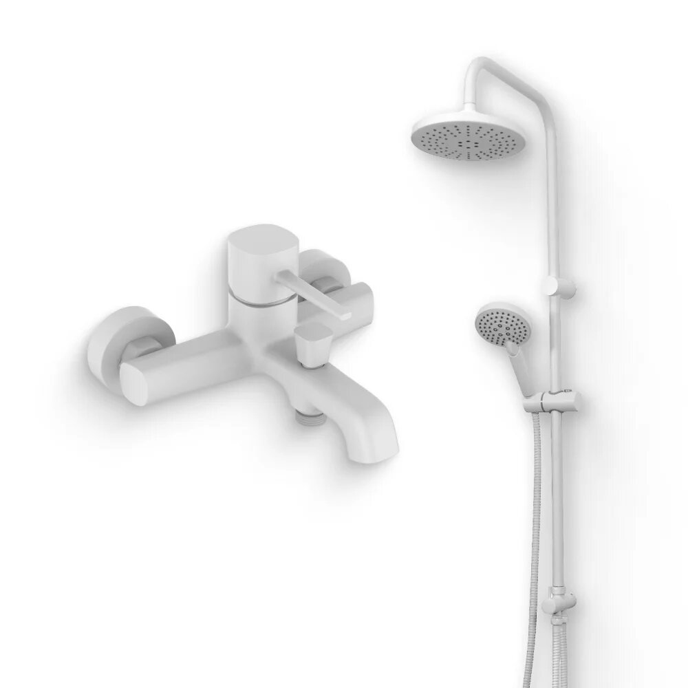 Душевой комплект Смеситель Orange Karl Karl M05-100W / Стойка O-Shower O-Shower OW02w
