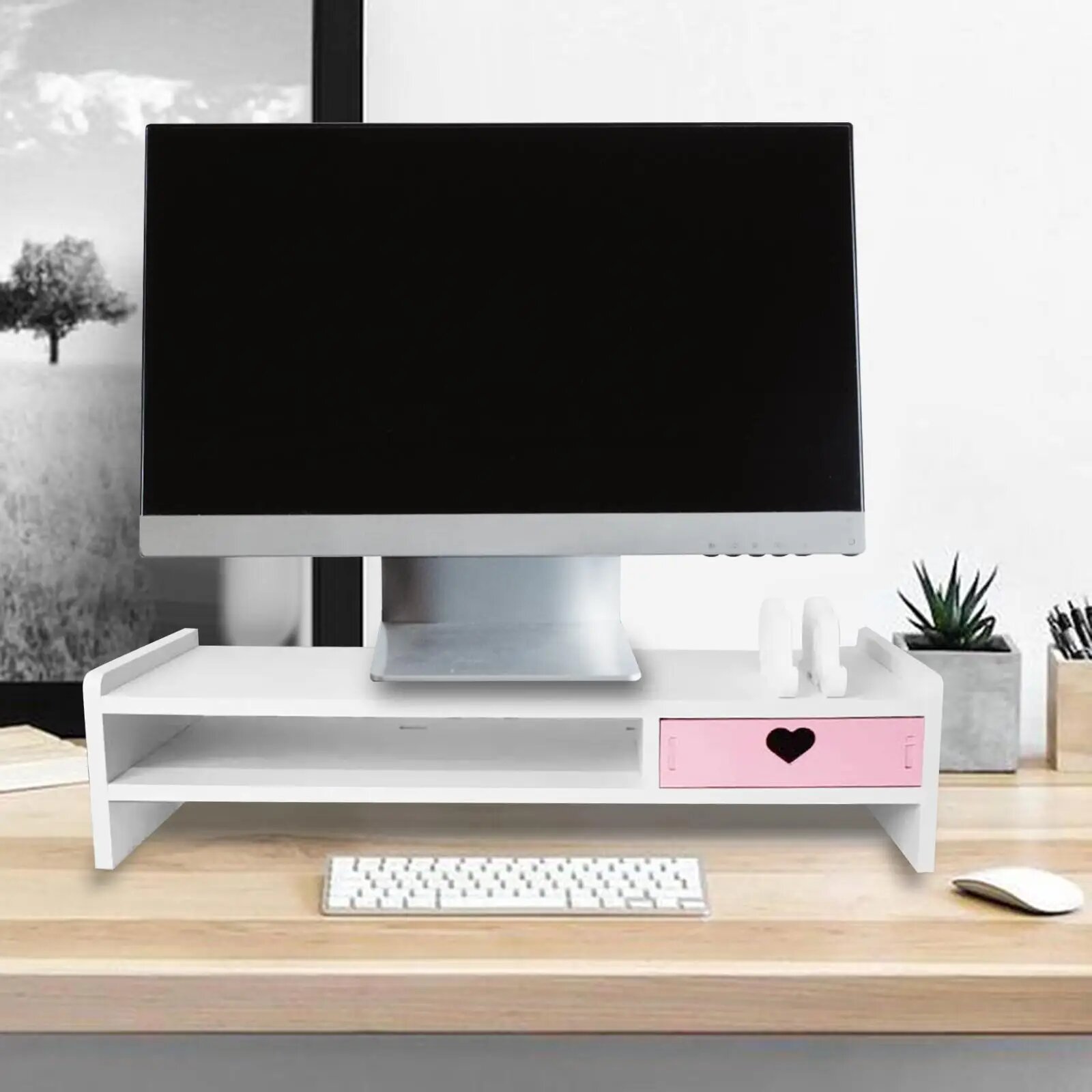 Подставка для монитора MagiDeal 1 Pink Drawer