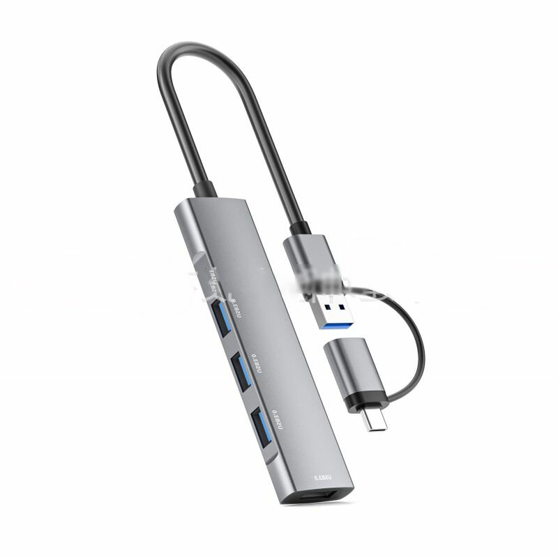 Докстанция расширения USB 30 многофункциональный концентратор с двумя интерфейсами разветвитель TypeC один к четырм