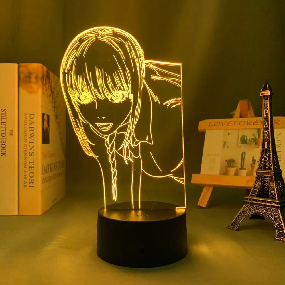 Ночник аниме Человек-бензопила, светильник LED USB, декор для комнаты