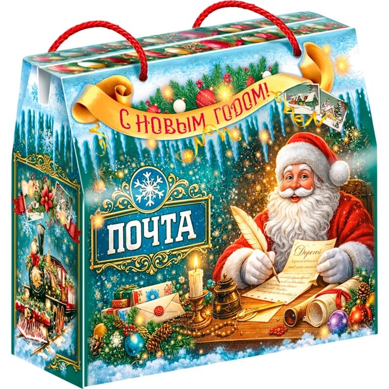 Новогодний сладкий подарок Почта чудес Картон 1000 грамм, K224