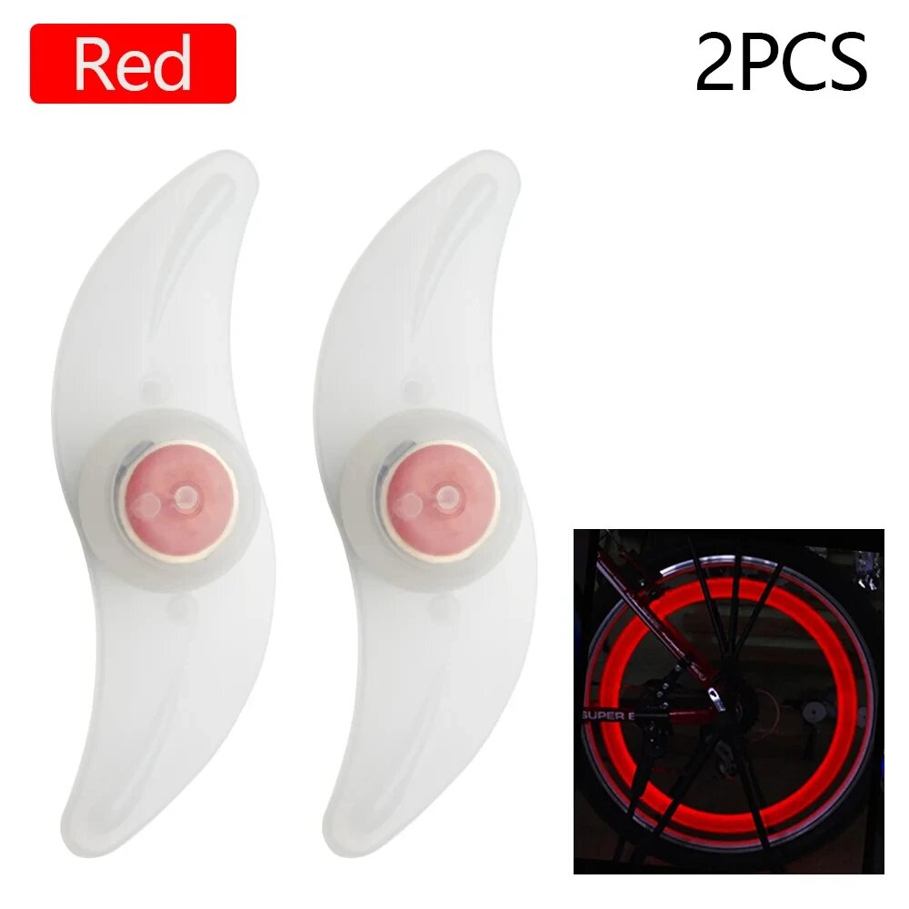 GOT-TOG LED Фонарики для спиц велосипедных колес 3 режима Красный, 2PCS-Red