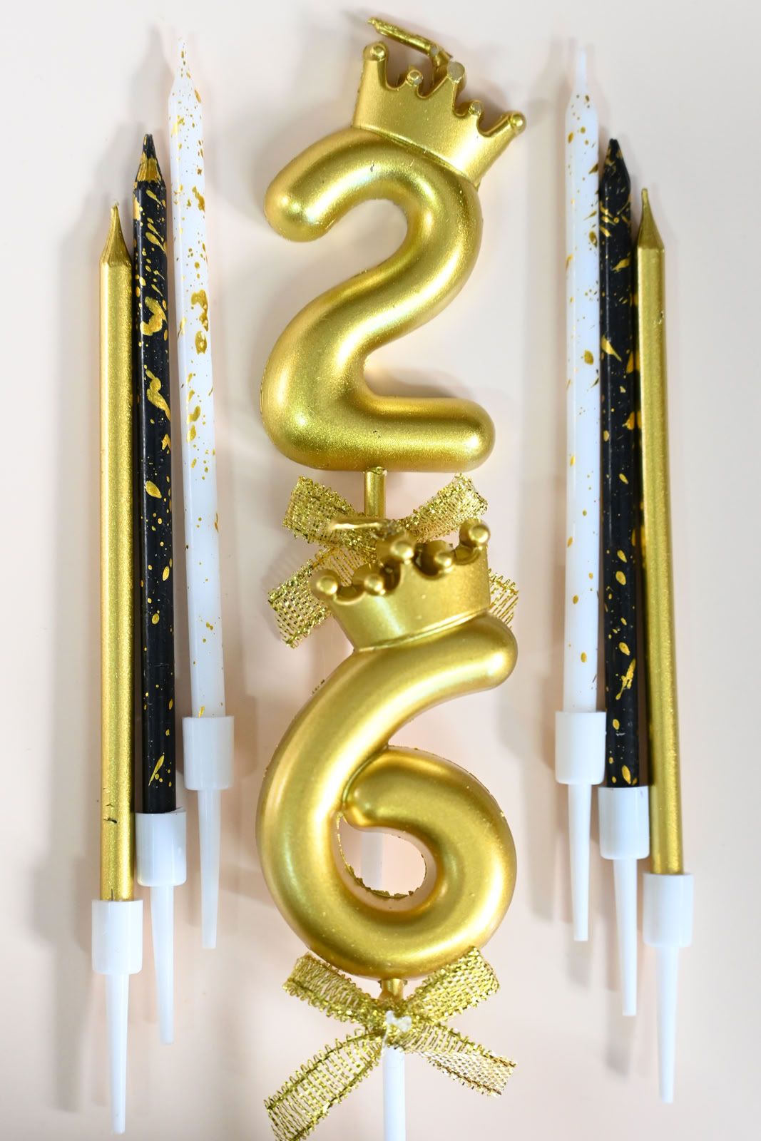 Свечи в торт набор 6 шт.+ Цифра 26