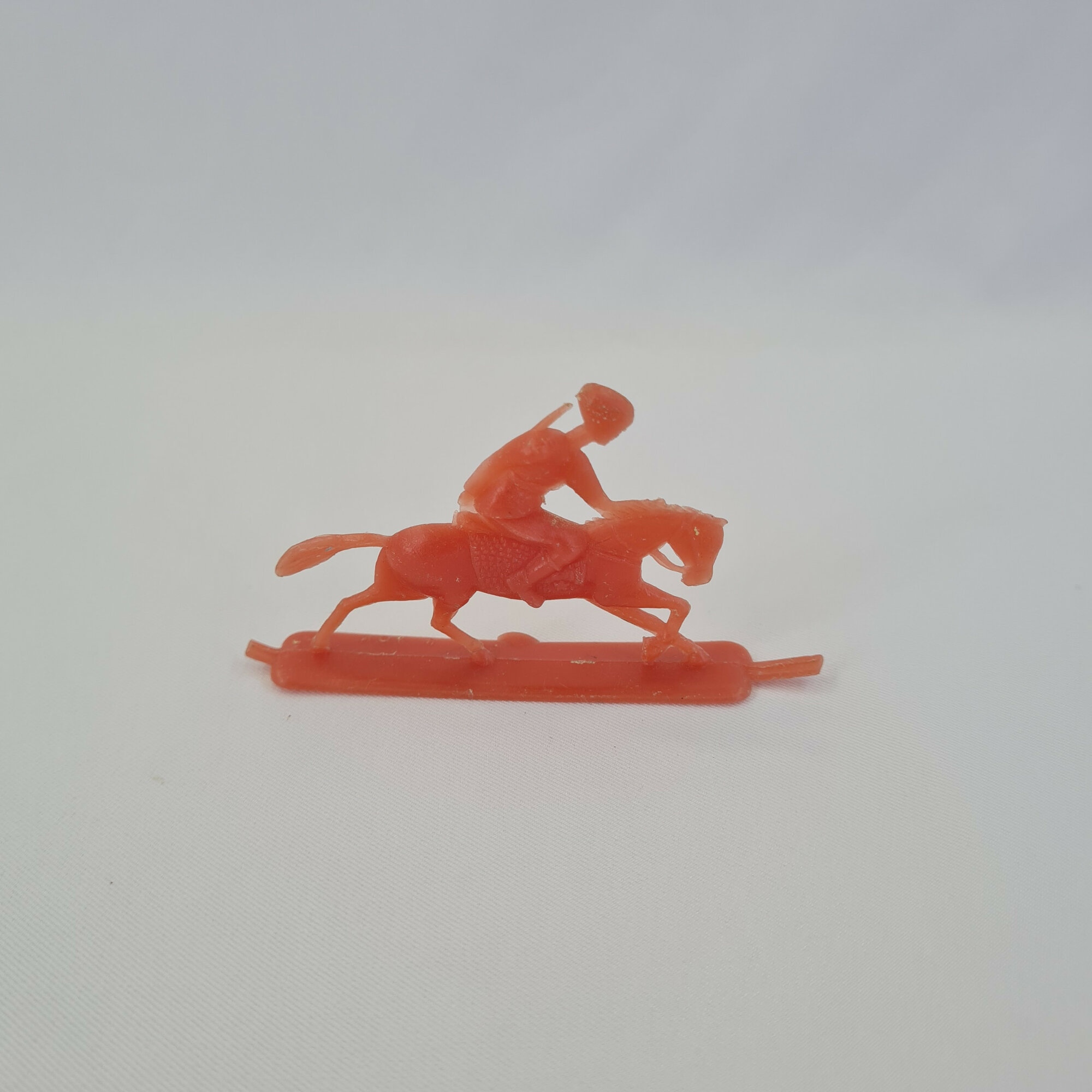 Игрушка всадник на лошади винтажная, СССР. Фигурка на подставке для детских игр