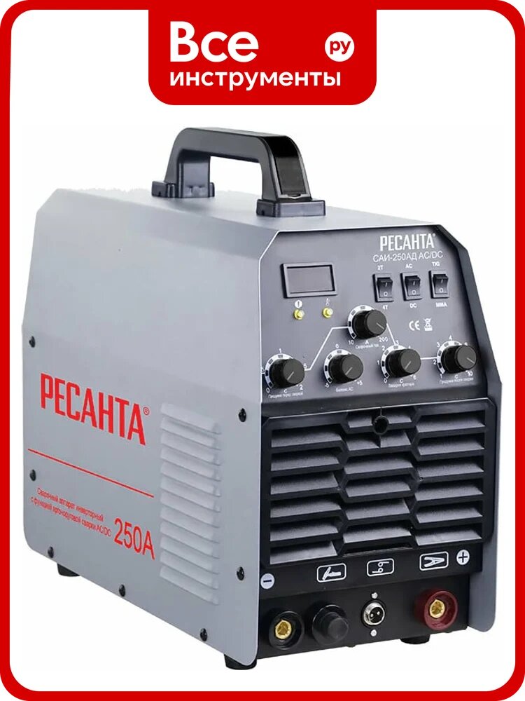Сварочный инверторный аппарат Ресанта САИ-250АД AC/DC 65/59