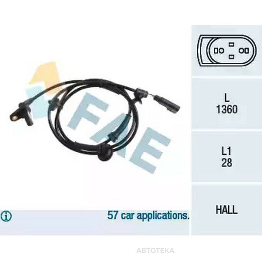 Датчик ABS FAE 78216