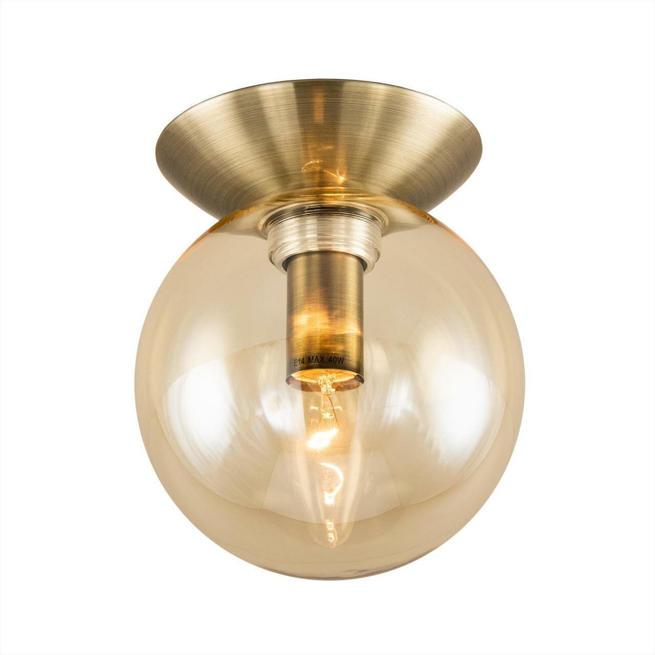 Накладной светильник Citilux Томми CL102513, E14, 40 Вт, бронзовый/бежевый