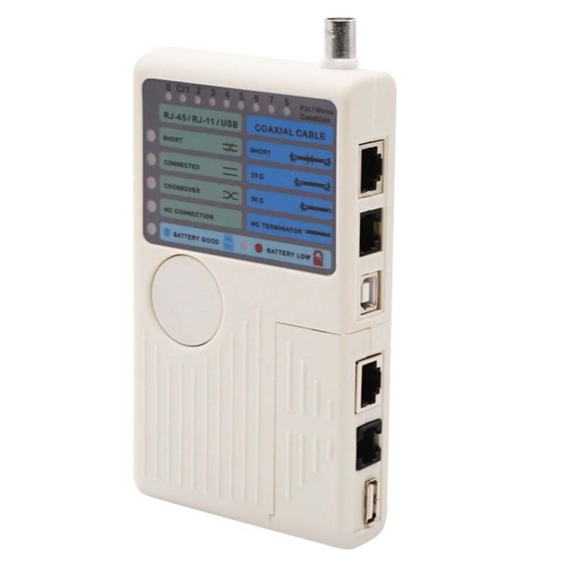 RJ11 RJ45 USB BNC LAN Тестер сетевых кабелей Удаленные кабели Детектор отслеживания 4 в 1 Быстрый тестер Инструмент