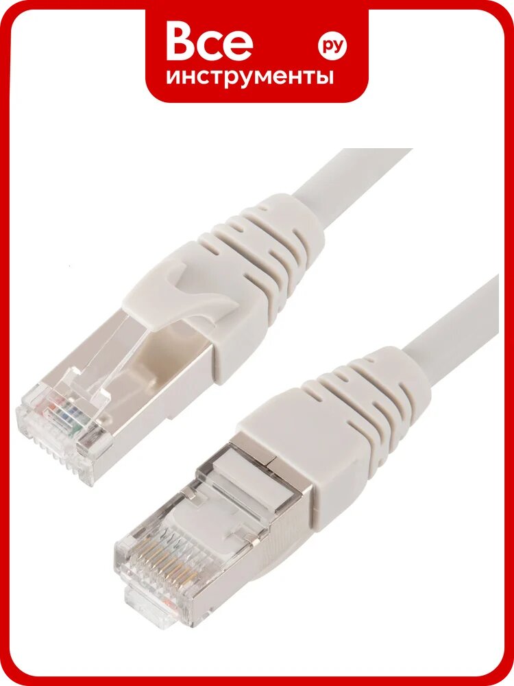Ethernet патч-корд Advant CAT6, 2xRJ45, FTP, 4 пары (AWG26), оболочка LSZH, длина 10 м, цвет серый ADV6-FPC10-LG