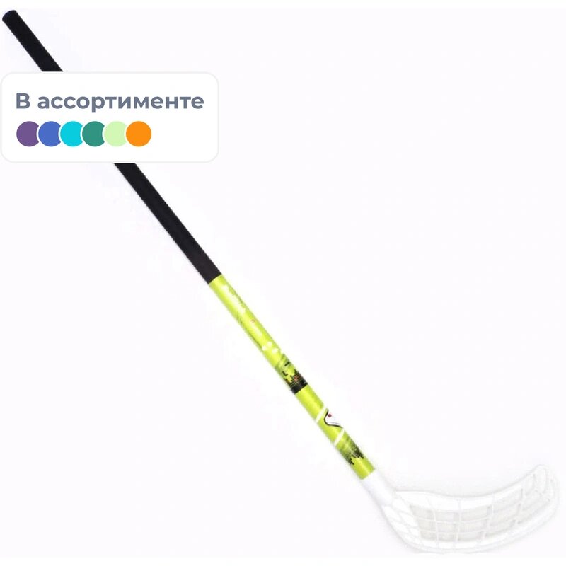 Клюшка для флорбола RealStick Player, MR-KF-Pl95, 95см, черно-салатовый