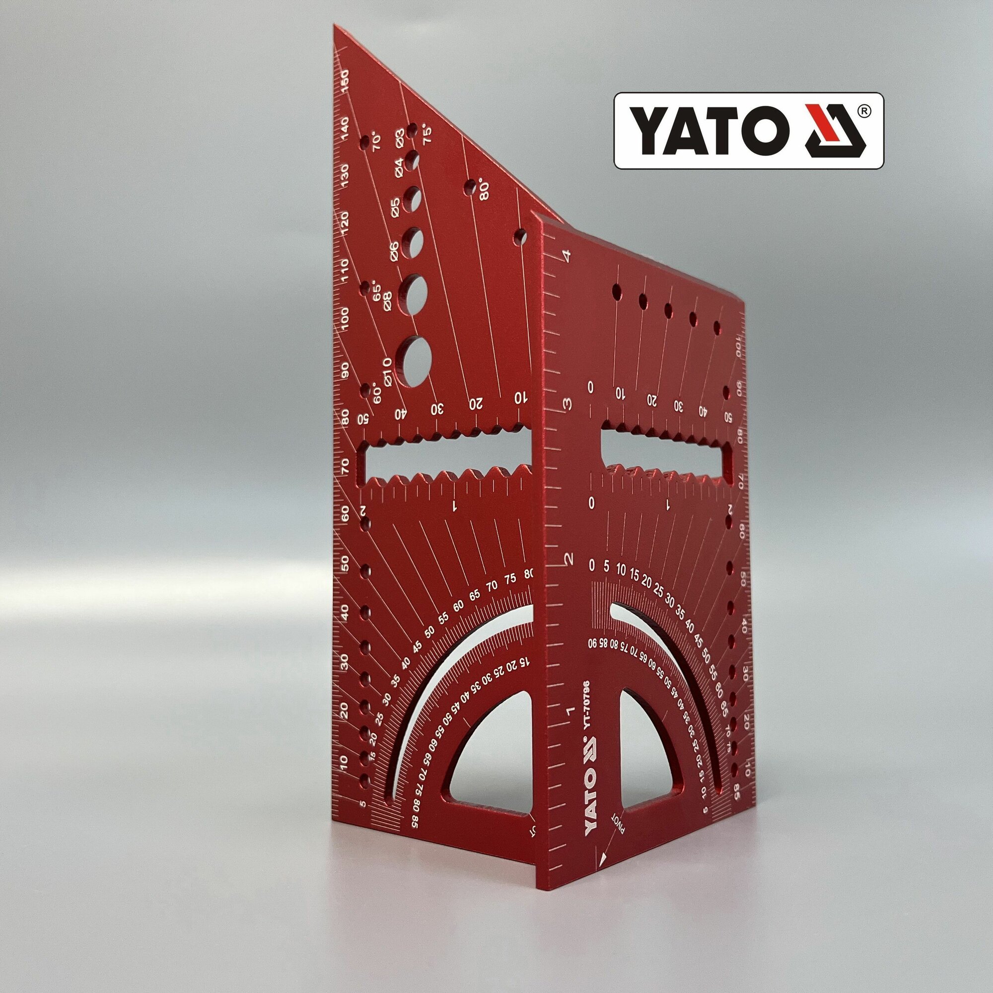 Линейка (угольник) 3D, алюминиевый, профи