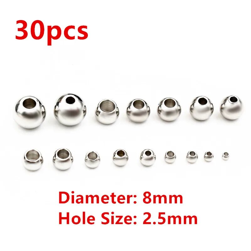 Золотые бусины-распорки Wadsfred 2-8 мм 8x2.5mm 30pcs