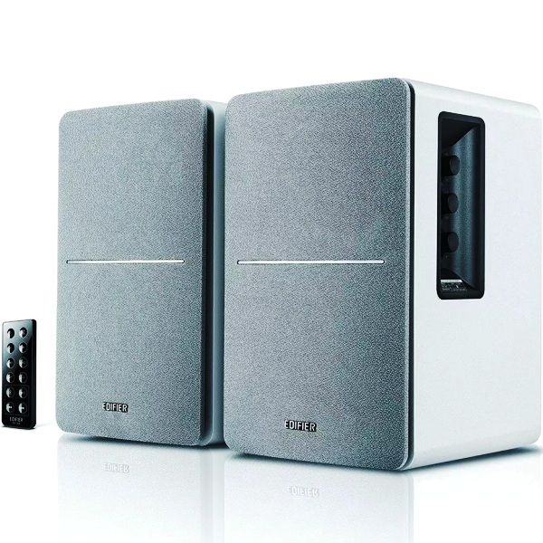 Колонки Edifier R1280DB White Silver мощность 42 Вт, Bluetooth v5.0, пульт - белый с серебристым
