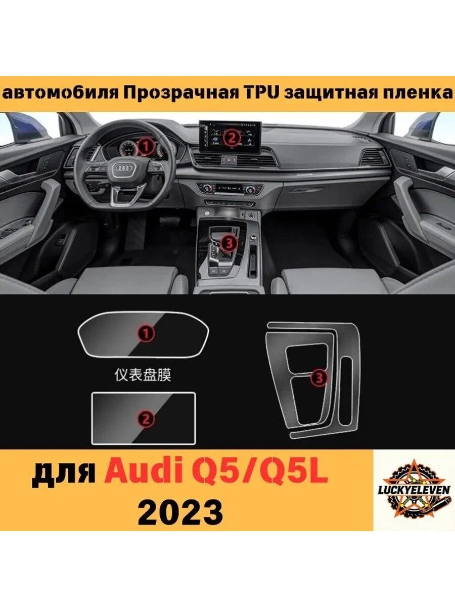 Защитная пленка TPU для приборной панели Audi Q5/Q5L 2021-2025, прозрачная