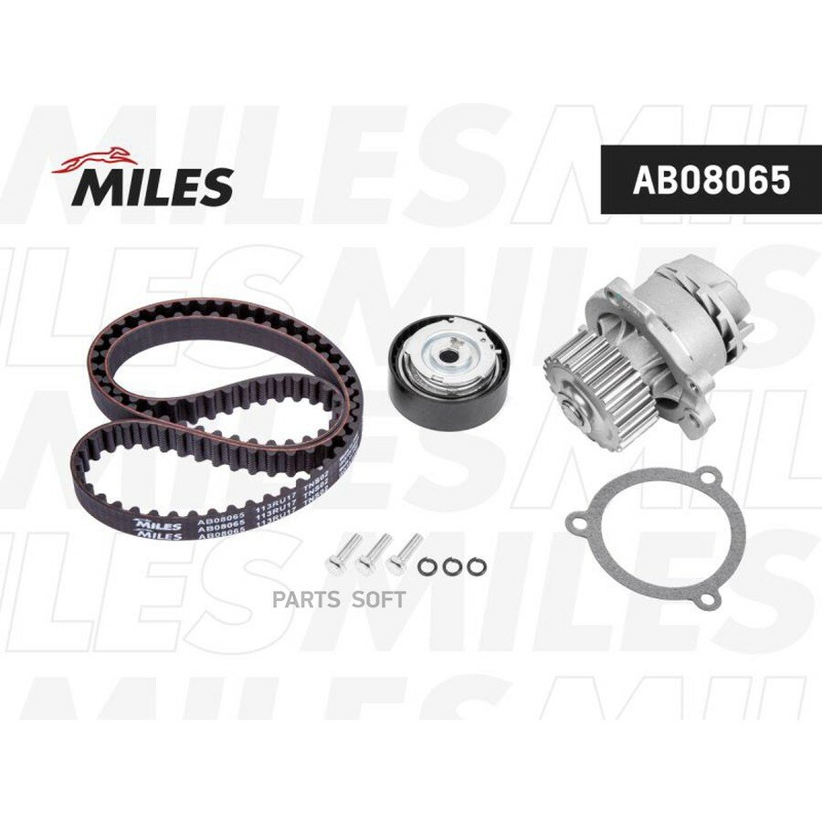 MILES AB08065 Комплект ремня ГРМ LADA GRANTA 1.6 (с помпой) AB08065 MILES AB08065