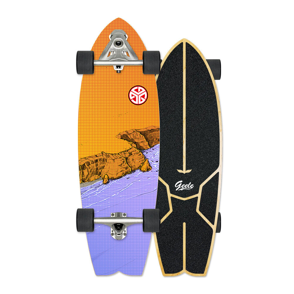Серфборд Geele Carver Yow Land Surfboard CX7 2-го поколения, модернизированный, для симулятора катания на лыжах, 31 дюйм (педали не требуются)