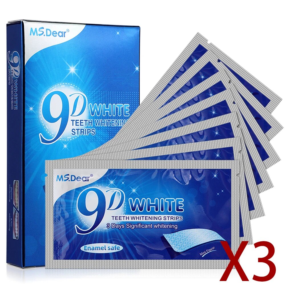 Отбеливающие полоски для зубов MS.Dear 9D White, 42шт