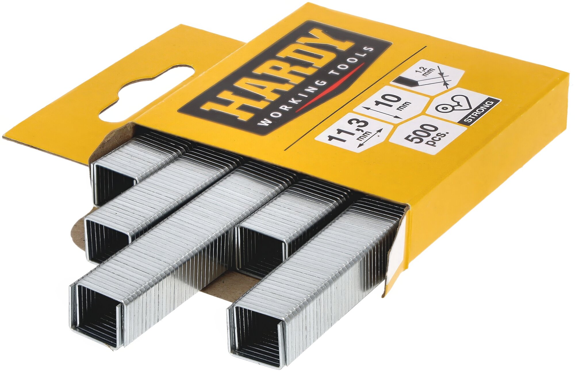 Скобы для степлера HARDY 11.3x10x1,2 мм, тип 53, 500 шт. 2241-650010