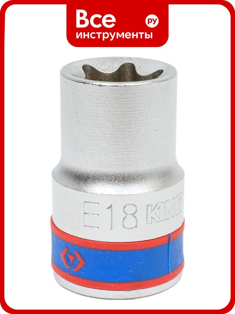 Головка торцевая TORX Е-стандарт (E18; 39 мм; 1/2") KING TONY 437518M