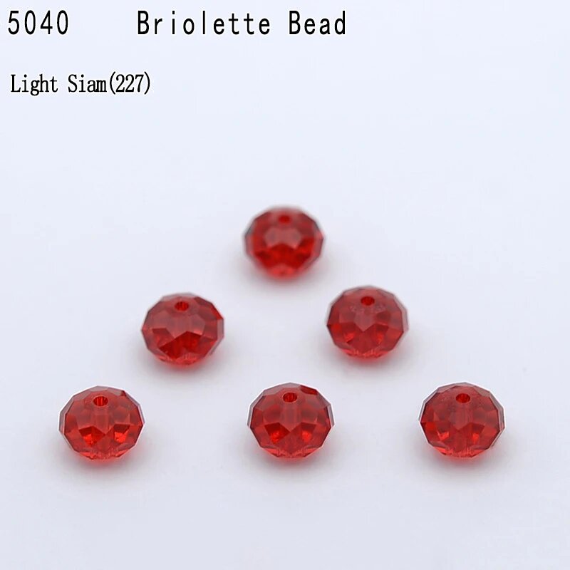 Бриолетные бусины из кристаллов Swarovski Красный, 8mm-5040-1PCS, Light Siam (227)