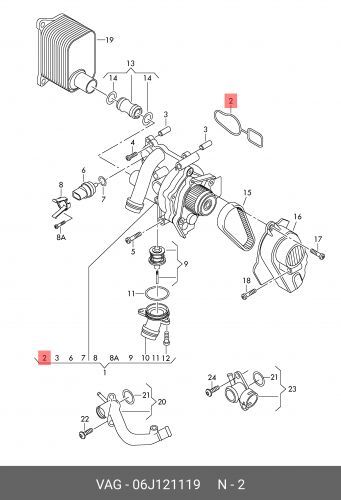 Кольцо Упл. audi A3 2003-2012 (VAG 06J121119)