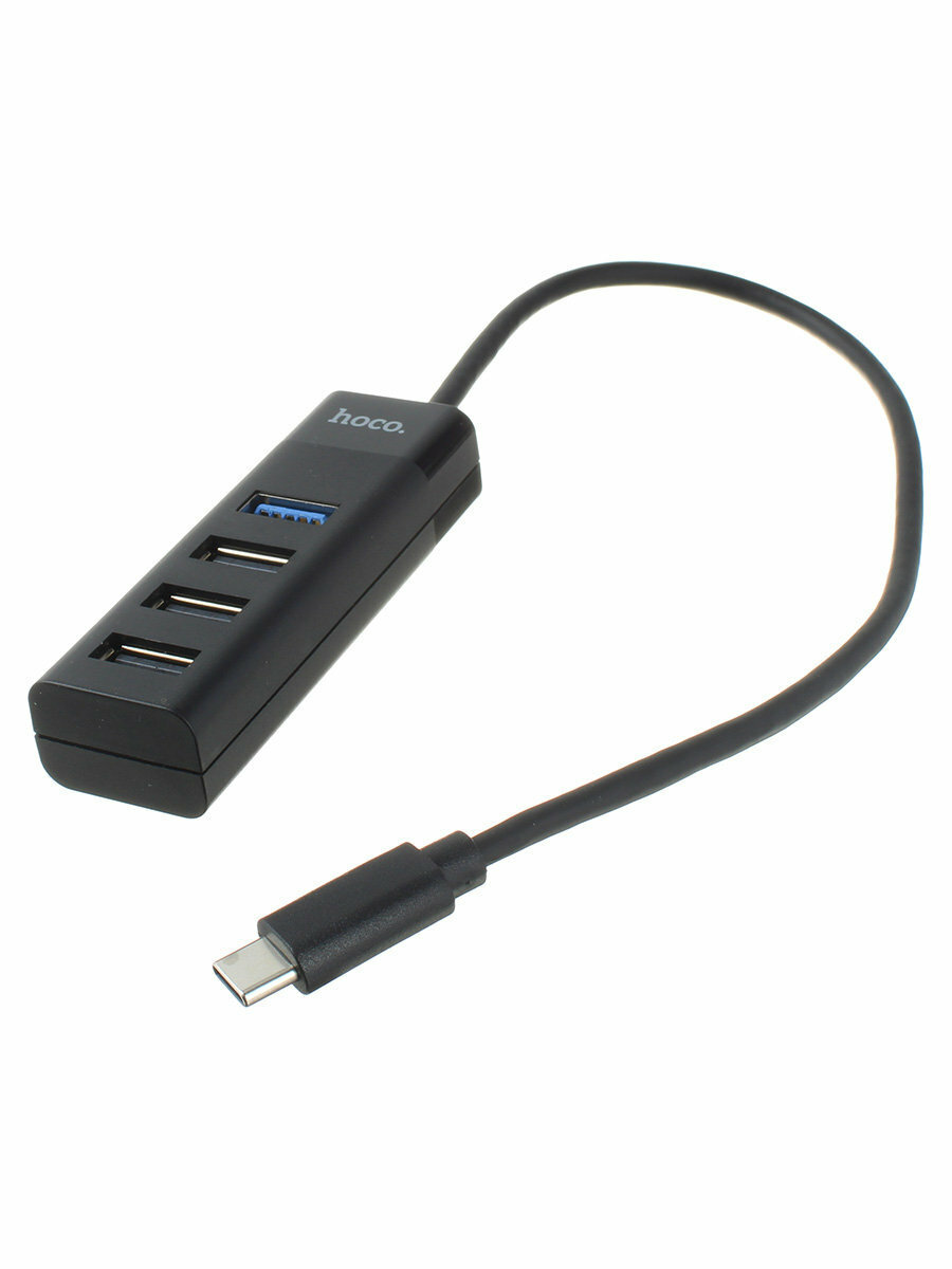 Концентратор TypeC-4USB(G) HUB USB3.0 Hoco HB25 черный