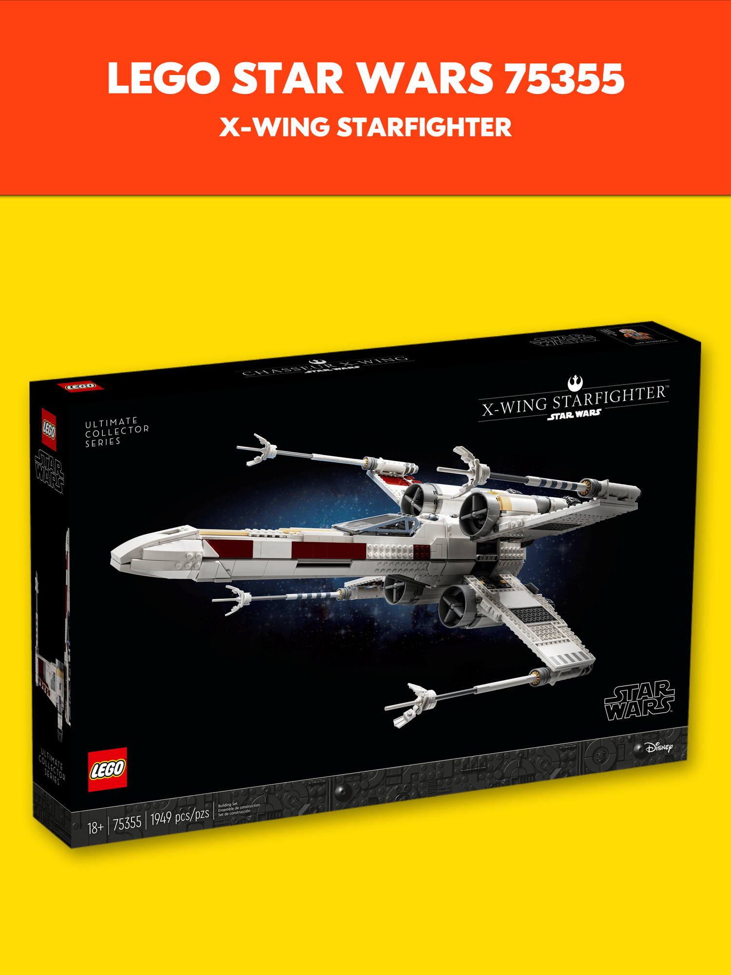 Конструктор LEGO Star Wars 75355 «Истребитель X-Wing», 1949 деталей