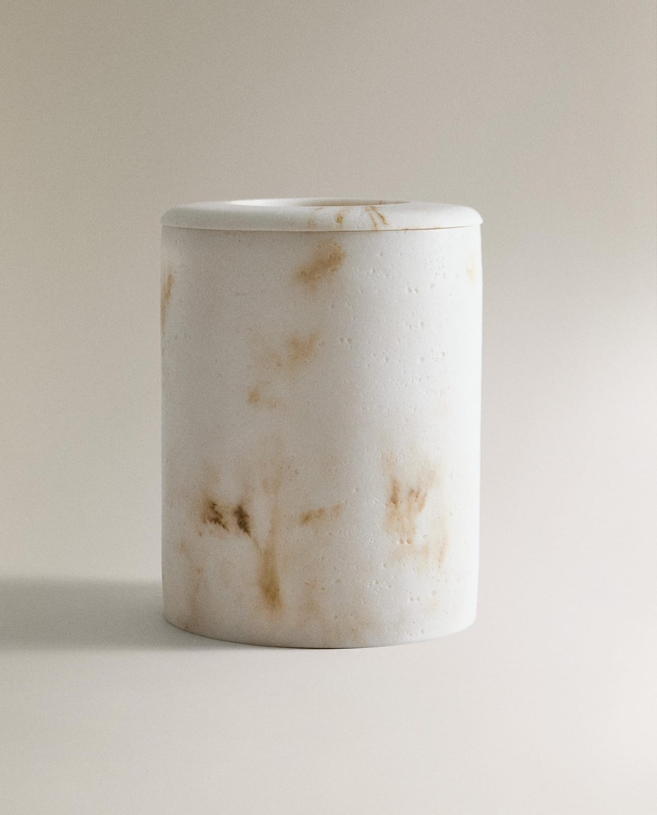 Мусорное ведро ZARA HOME корзина для ванной с эффектом мрамора, бежевый, 26 x 20 см 4532/743/450-99