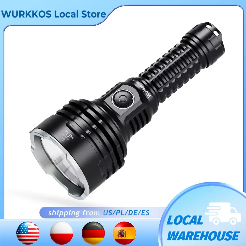 Wurkkos TS30S Pro 21700 Заряжаемый тактический фонарик LED USB-C Мощный фонарь Макс 1086M IP68 Водонепроницаемый Anduril 2 Повербанк