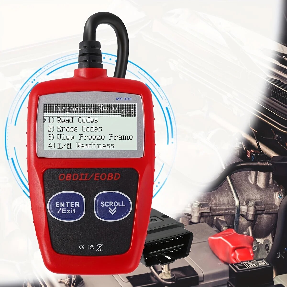 Диагностический Сканер OBD2 MS309 С Питанием От USB Для Чтения Кодов Двигателя, Совместимый С Различными Моделями Автомобилей