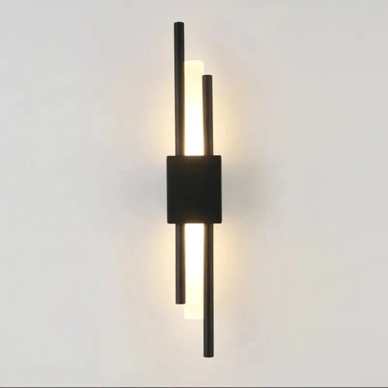 Настенный светильник LED, черный, акрил, металл, 50x500x500 мм