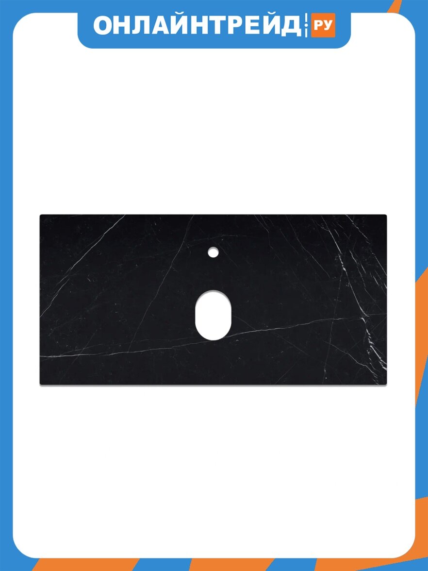 Столешница LA Fenice Granite Black Olive Light Lappato Terra 100 см, черная