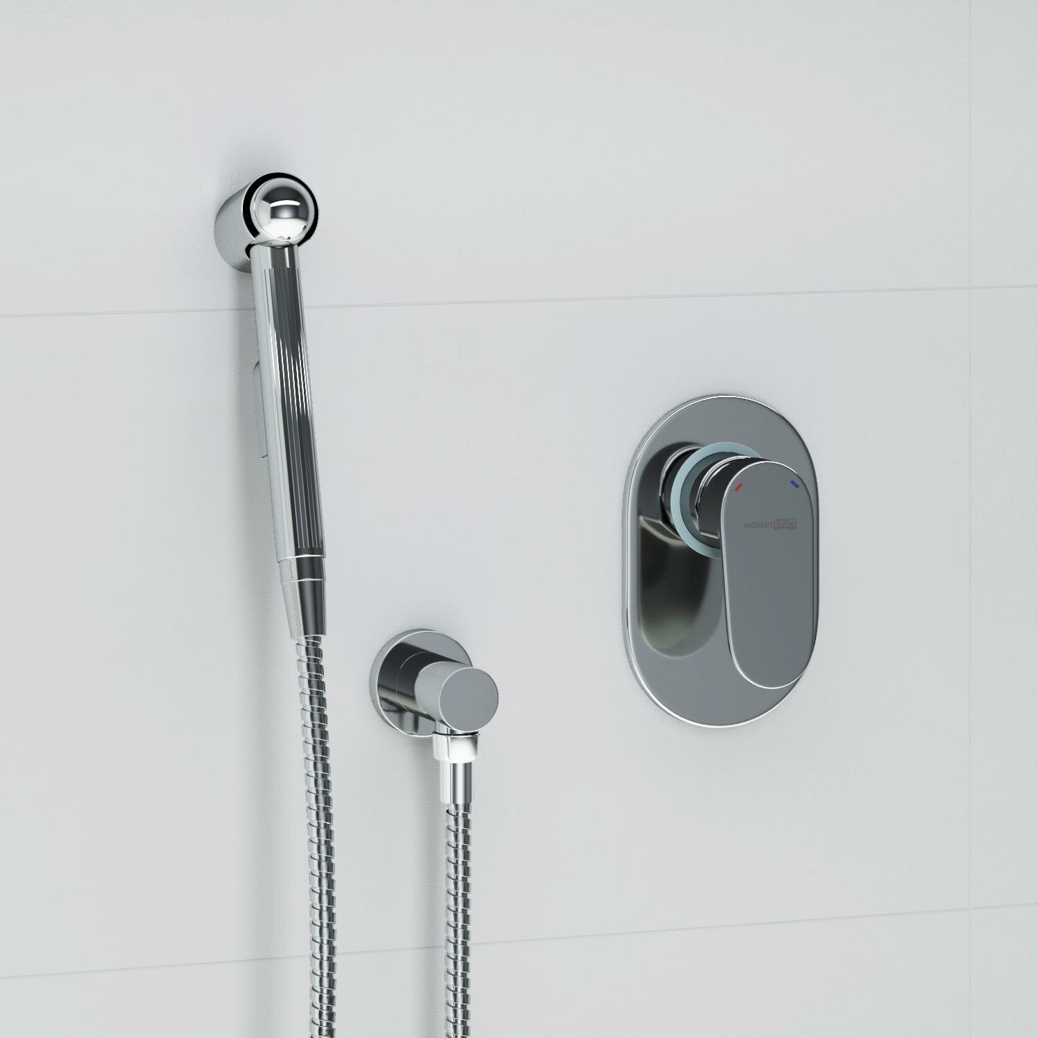 Гигиенический душ со смесителем WasserKRAFT Donau A15357, хром