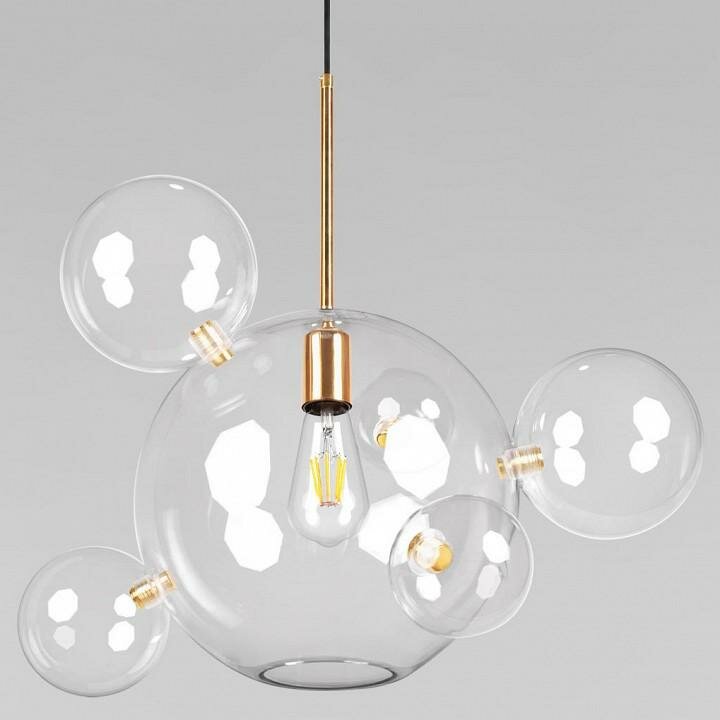 Подвесной светильник Loft it Bolle 2034-P6 цвет плафона подвески Прозрачный, цвет арматуры Золото