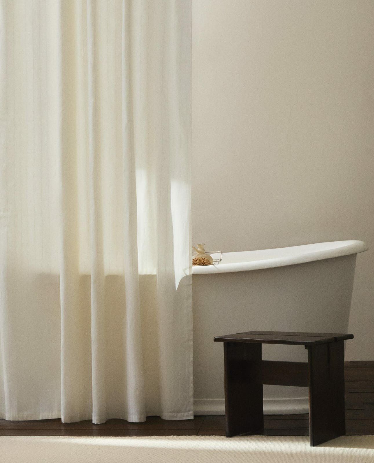 Штора для ванной ZARA HOME, слоновая кость, 180 x 200 см 5590/016/741-62
