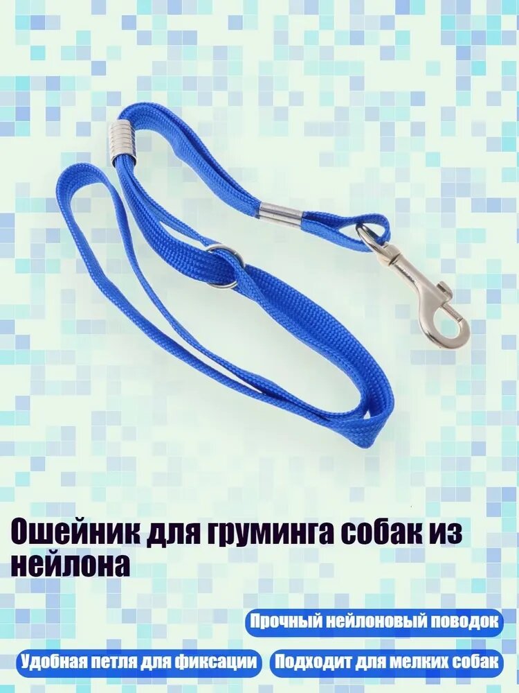 Ошейник для груминга собак из нейлона, Синий