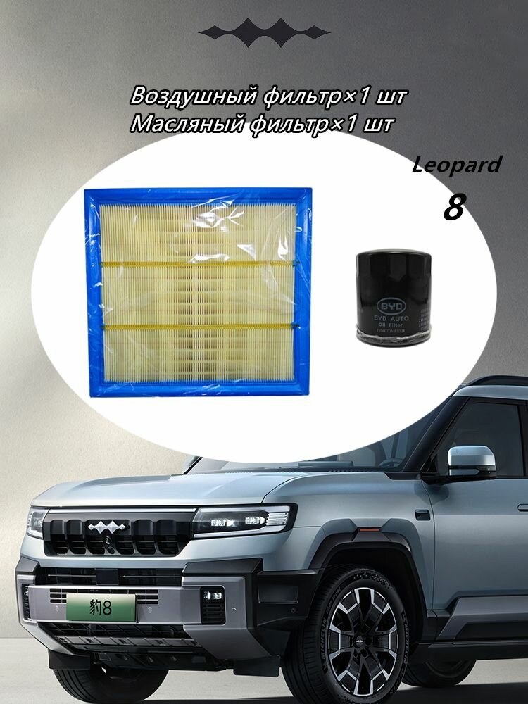 Автозапчасти BYD Фильтр воздушный арт. Leopard 8, 2 шт.