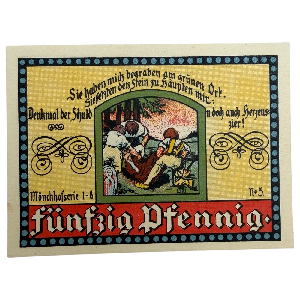 Германия (Веймарская республика) Манебах 50 пфеннигов 1921 г. (№3, Sie haben)