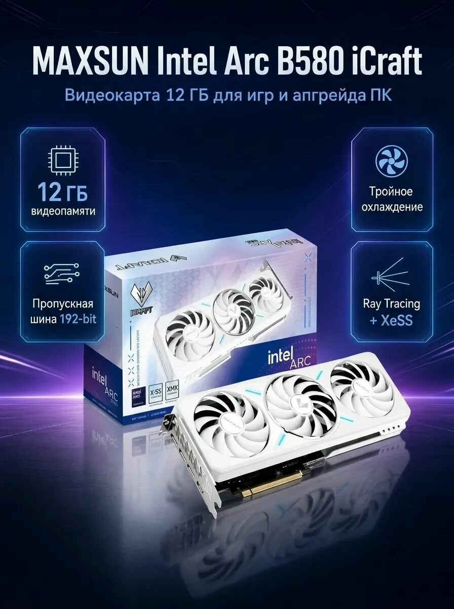 Видеокарта Maxsun Intel Arc B580 iCraft 12G
